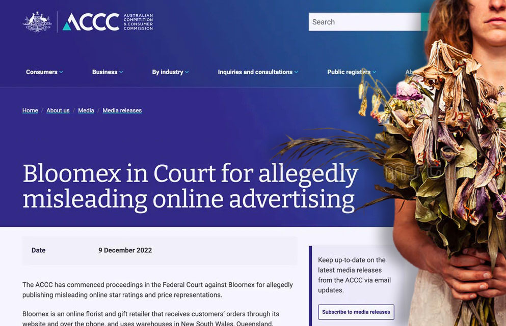 Another 'Online Florist' Chain misleading customers - ACCC